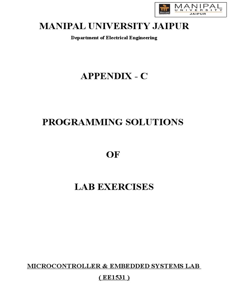 4 App C Programming Manual MES LAB EE1531 | PDF | Computer Data | Electronics