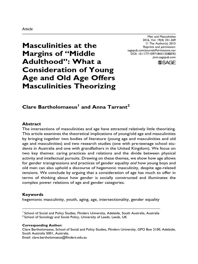 Masculinity | PDF | Masculinity | Gender Role