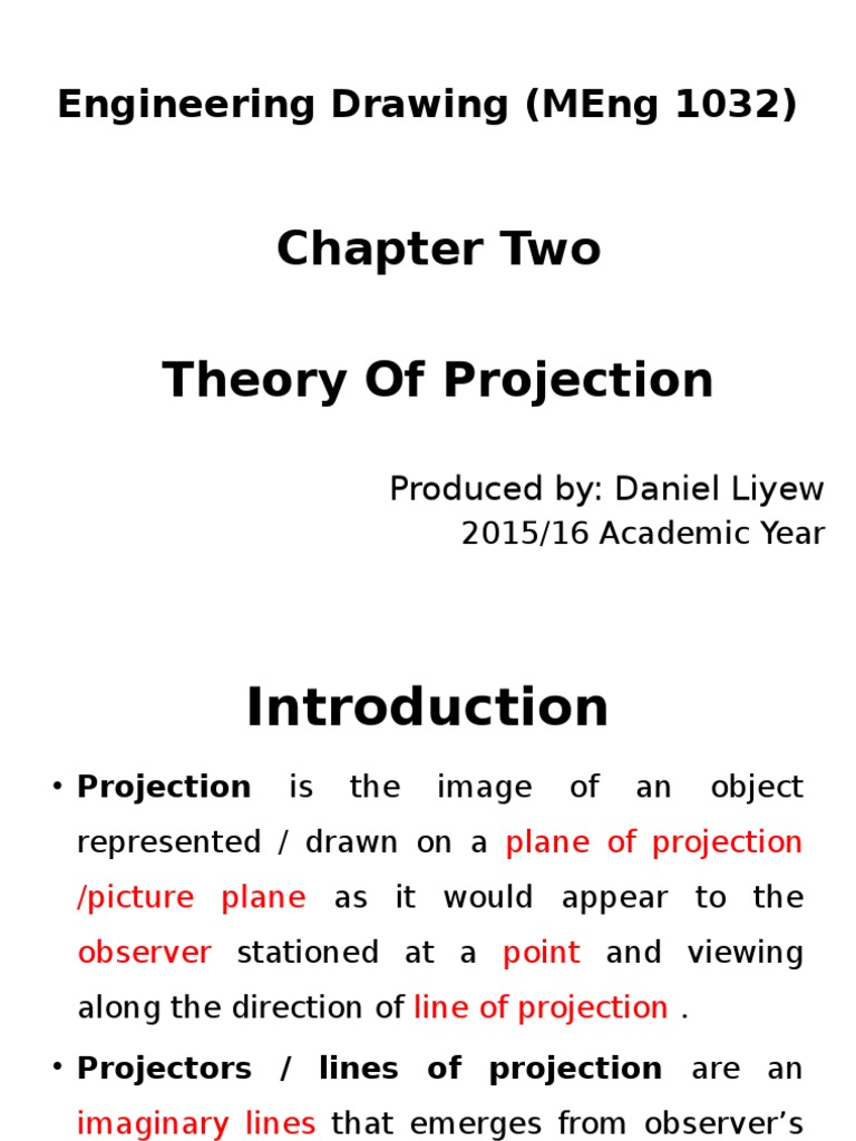 Chapter 2-Theory of Projection | PDF | Drawing | Geometry