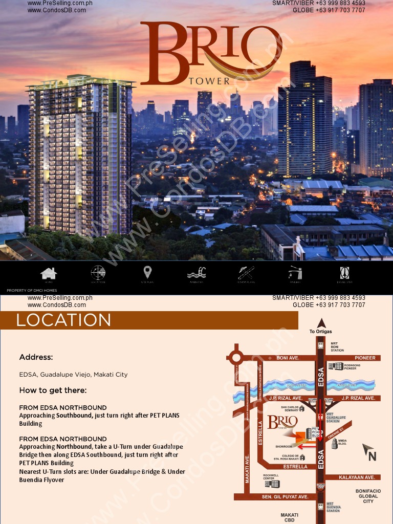 Brio Tower Sales Kit | PDF | Makati | Tile