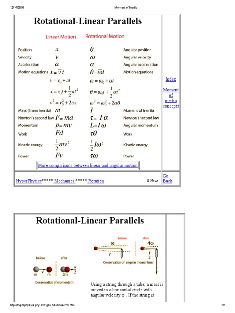 Moment of Inertia3 PDF | PDF | Rotation Around A Fixed Axis | Inertia