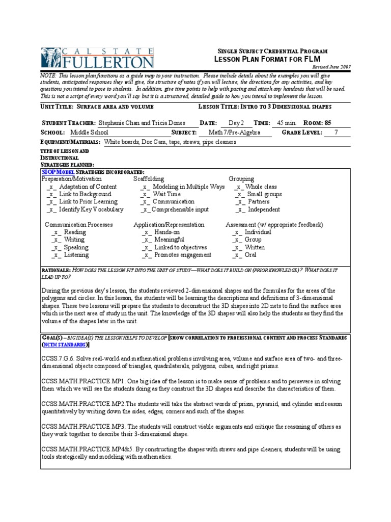 Day2 Intro To 3d Shapes | PDF | Individualized Education Program ...