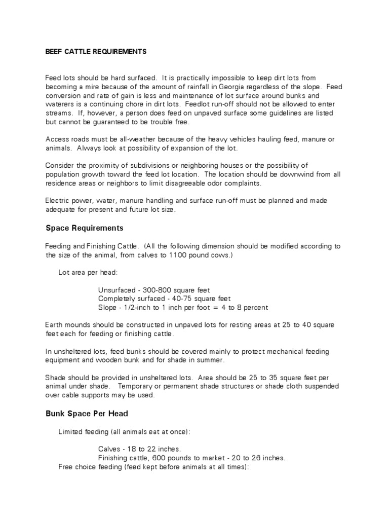 Beef Cattle Requirements | PDF | Cattle | Domesticated Animals