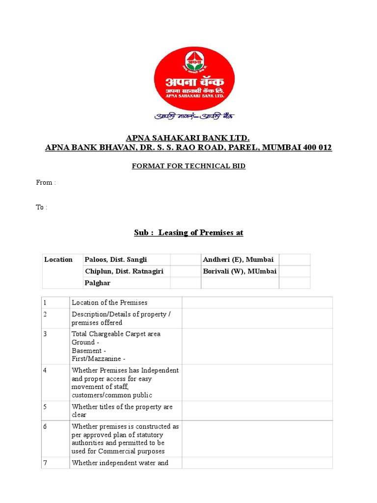 Apna Sahakari Bank Ltd. Apna Bank Bhavan, Dr. S. S. Rao Road, Parel ...