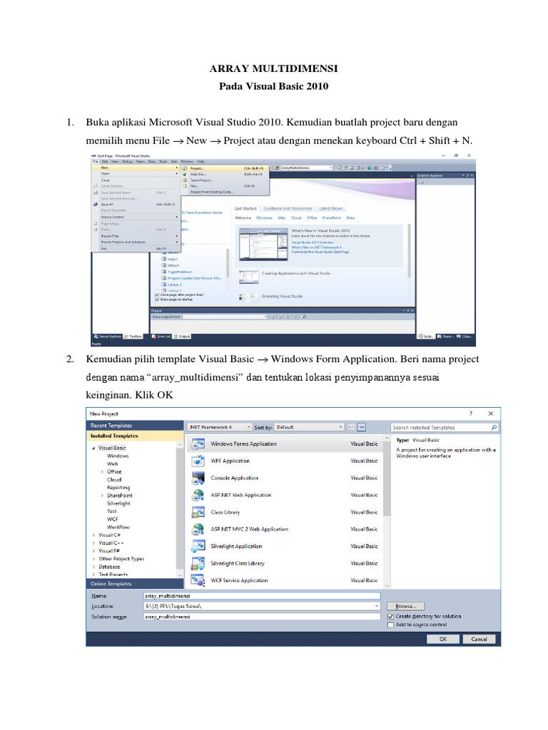 Array Multidimensi Dengan VB | PDF