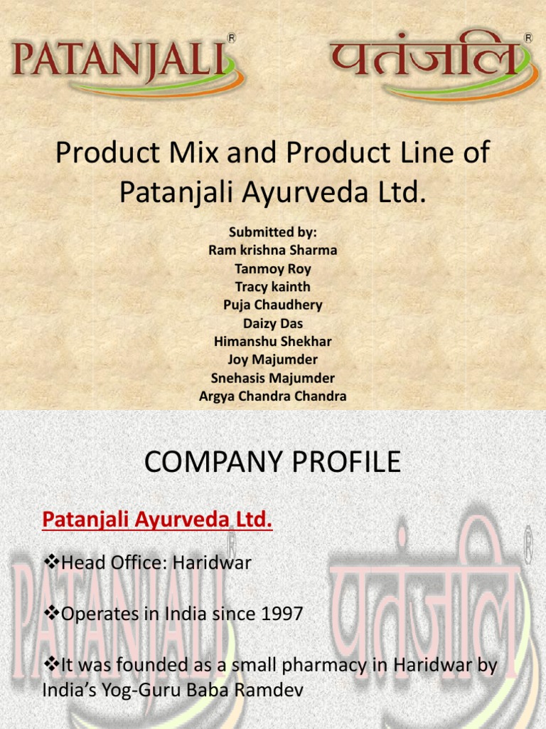Patanjali Product Mix Overview | PDF