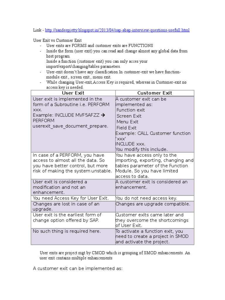 Abap Info Pdf Application Programming Interface Subroutine 