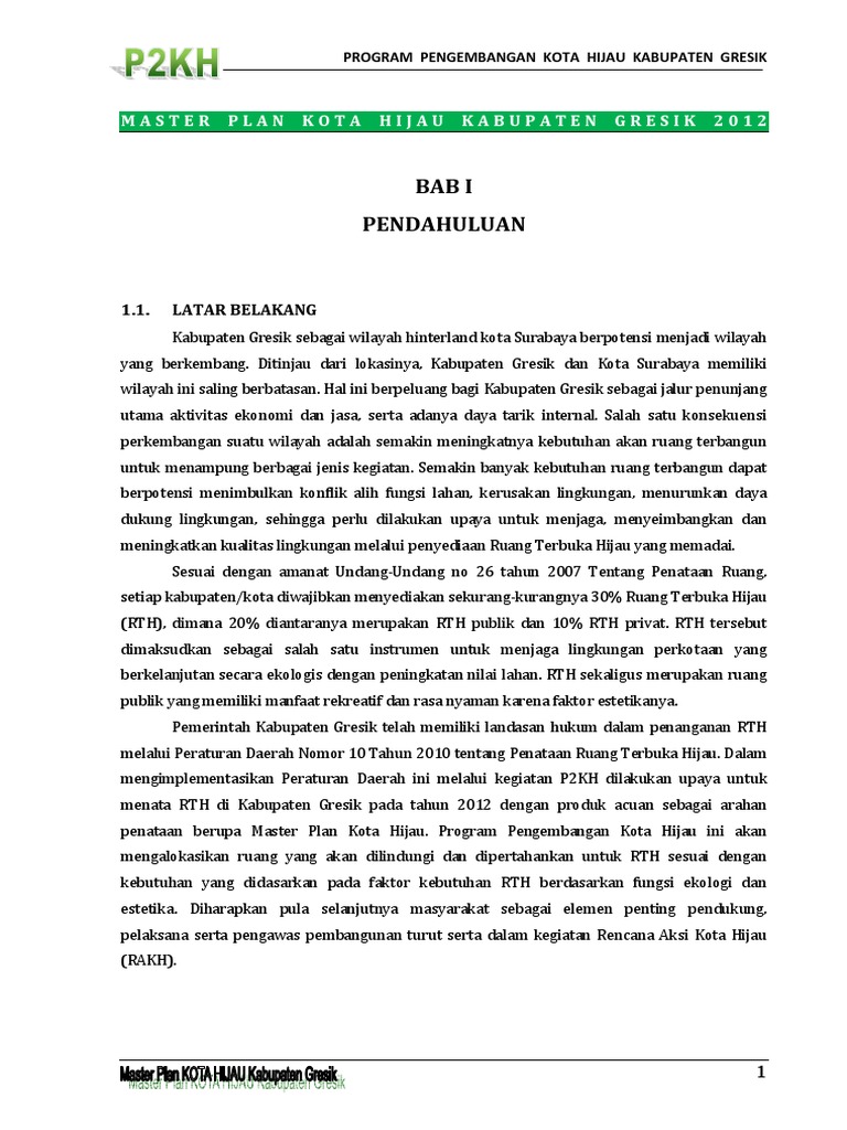 Masterplan Kota Hijau | PDF