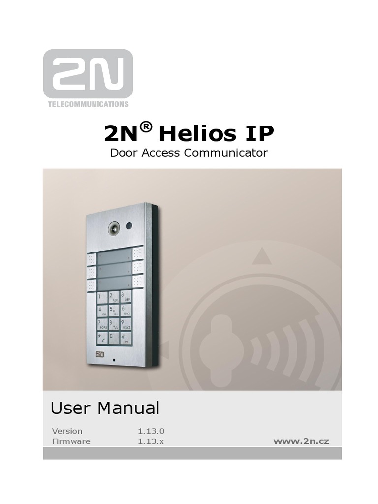 2N Helios IP: User Manual | PDF | Electrical Connector | Email