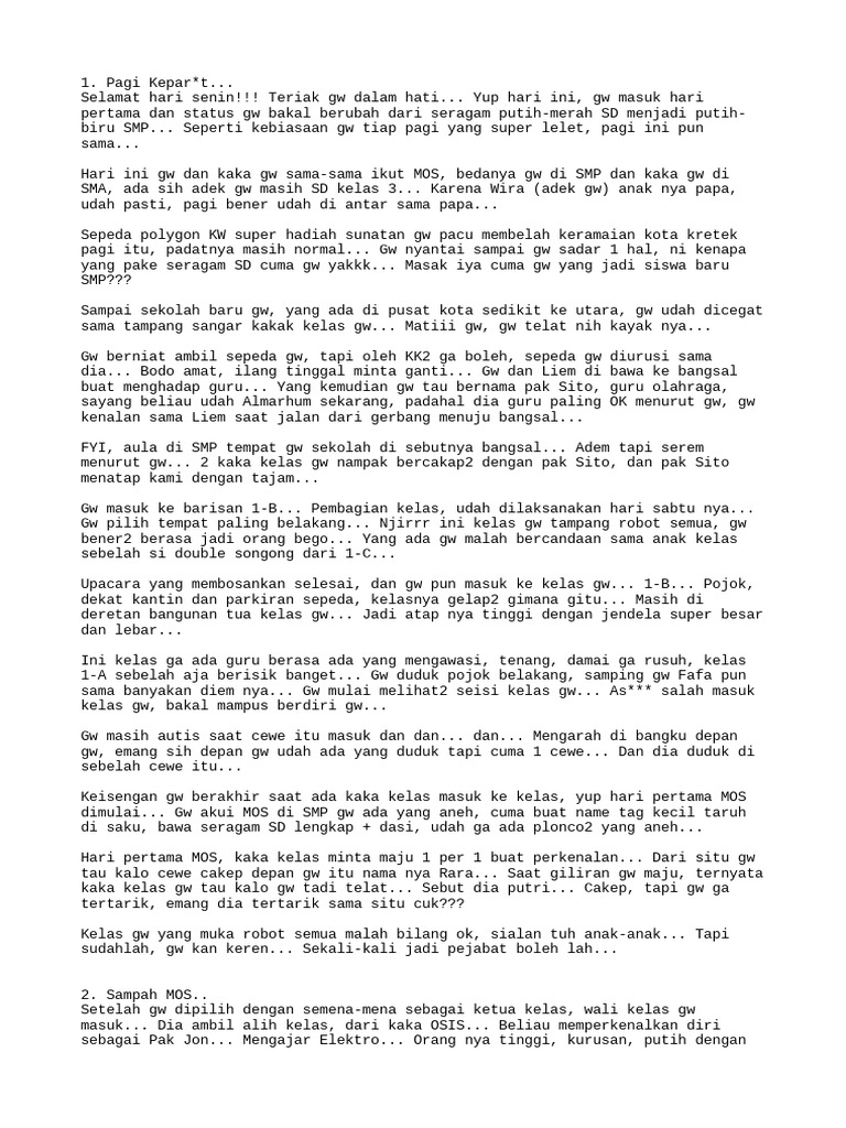 Catatan - Anak - Nakal - Part - 1-100 (SFTH KASKUS) | PDF