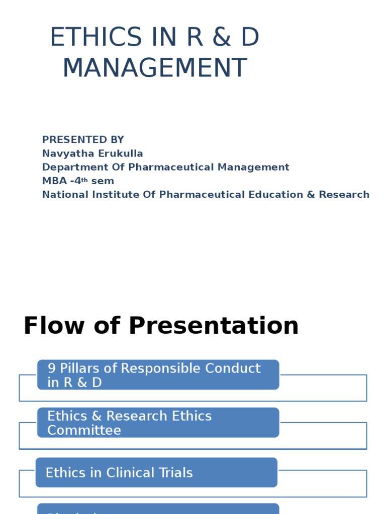 Ethics in R & D Management | PDF | Institutional Review Board ...