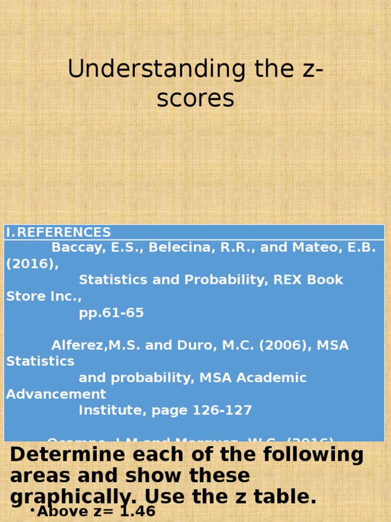 Understanding The Z-Scores | PDF