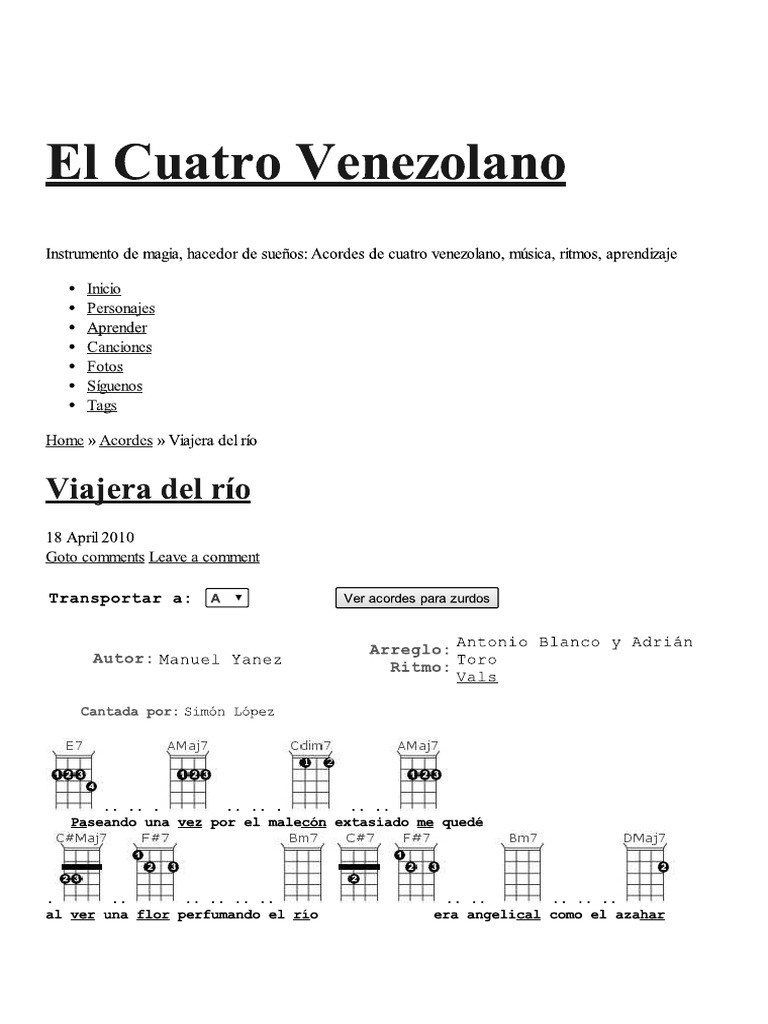 Viajera Del Rio - A | PDF