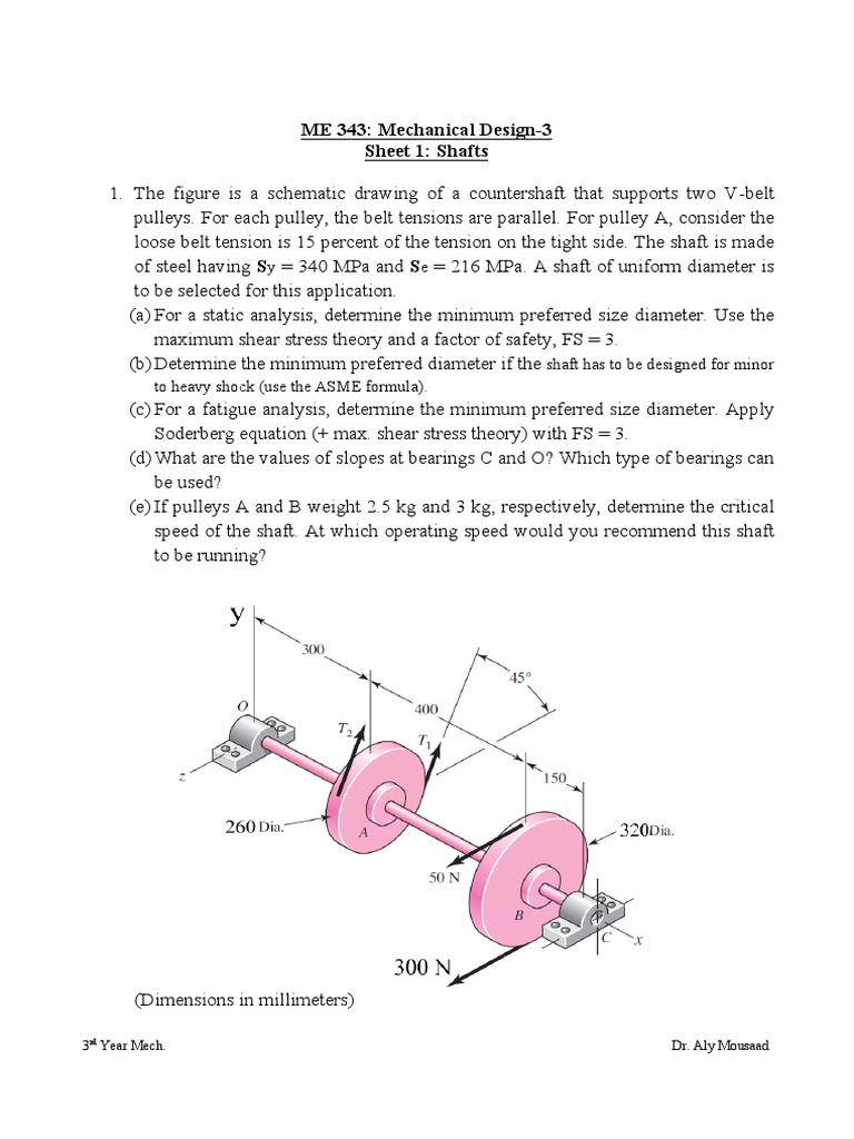 Sheet1 Shaft Design | PDF