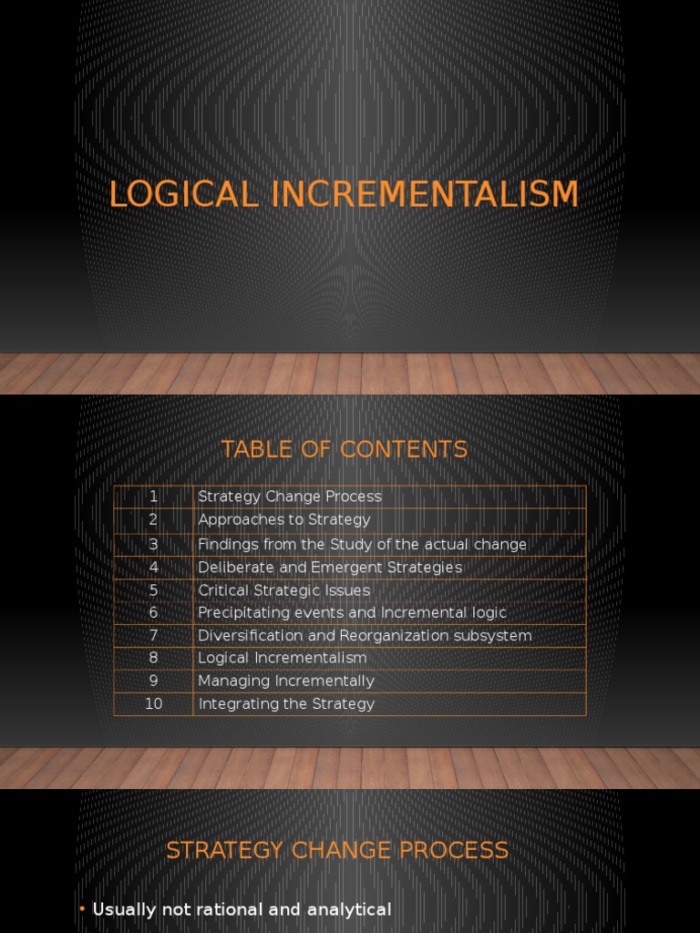 Logical Incrementalism | PDF | Strategic Management | Negotiation