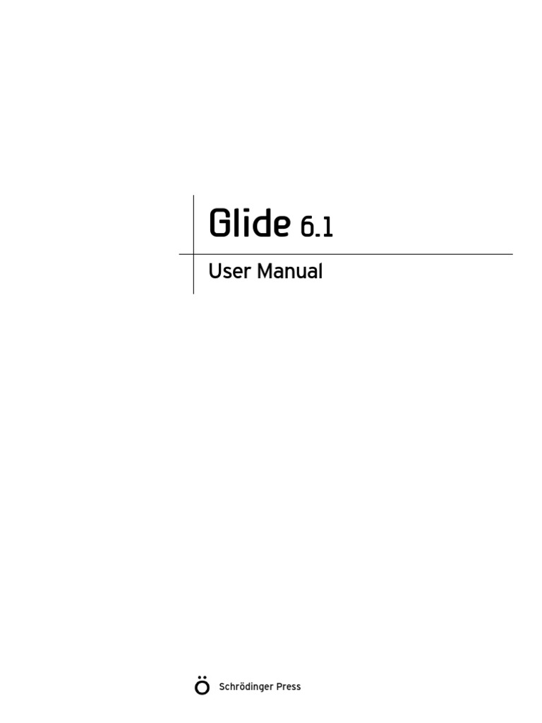 Glide User Manual | PDF | Docking (Molecular) | Command Line Interface