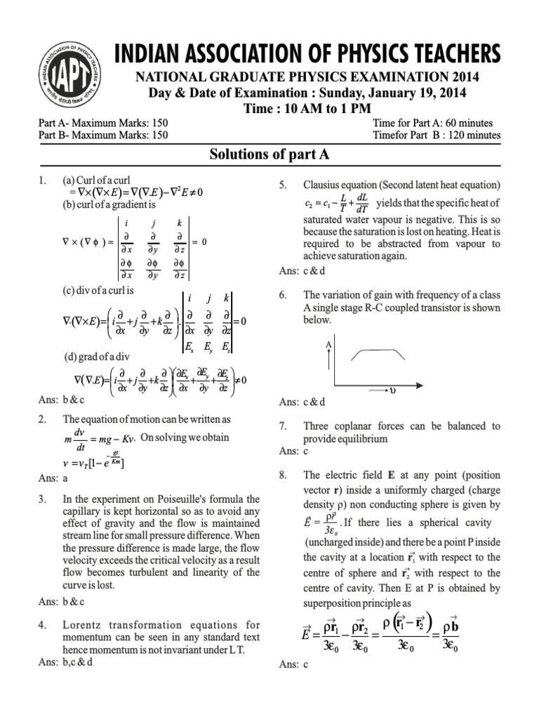Solution-NGPE 2014 PDF | PDF | Atoms | Spectroscopy