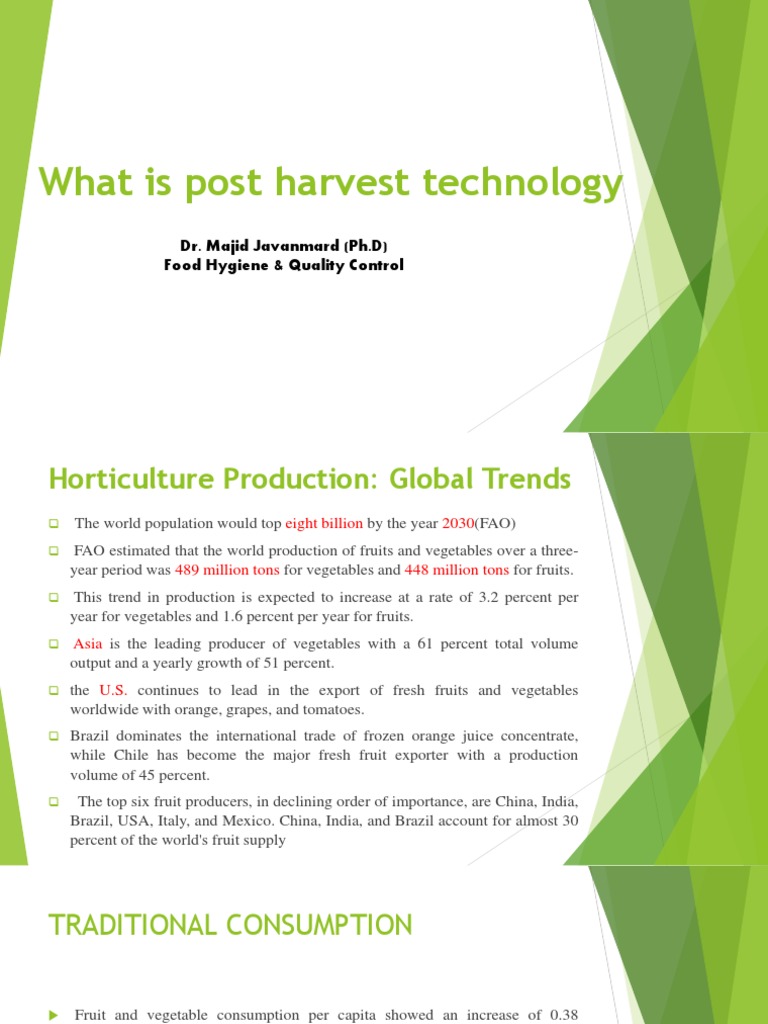 What Is Post Harvest Technology | PDF | Postharvest | Food And Drink