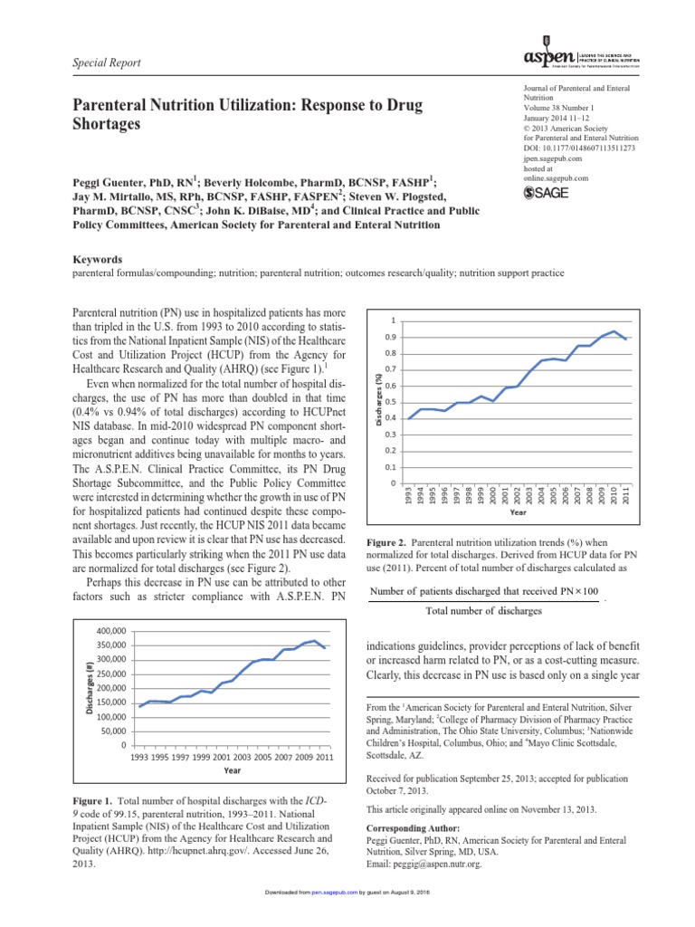JPEN J Parenter Enteral Nutr 2014 Guenter 11 2 | PDF | Pharmacy | Patient