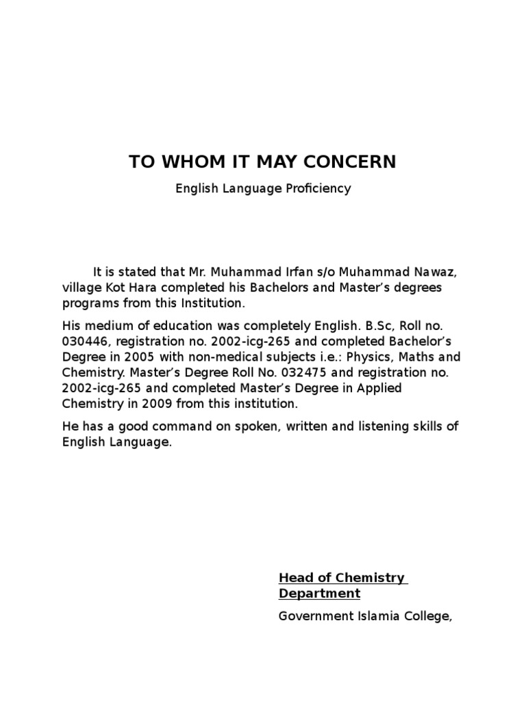 English Language Qualification Proof | PDF