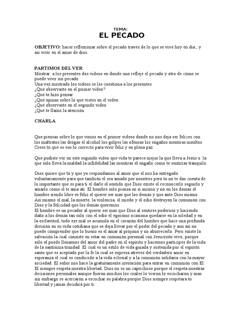 El Pecado Pdf Eucaristía Amor
