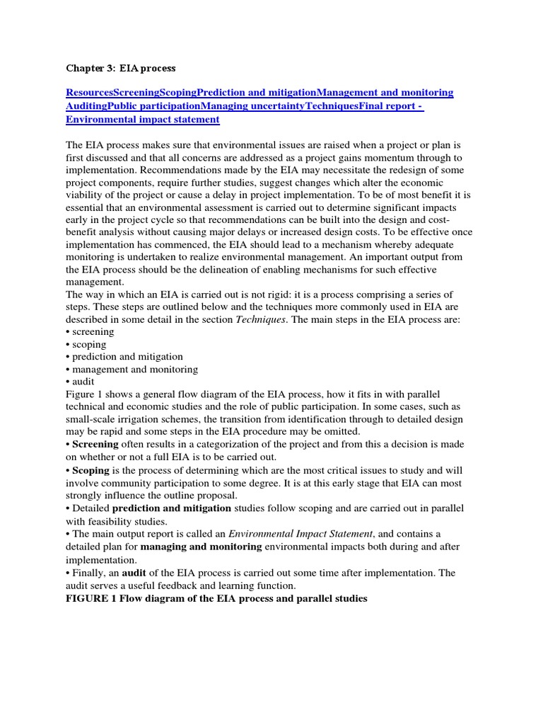 Chapter 3 - EIA Process | PDF | Environmental Impact Assessment ...