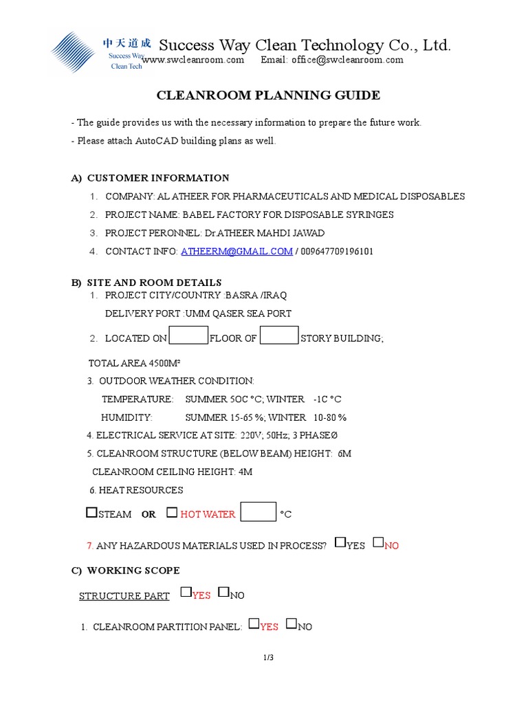 Cleanroom Planning Guide | PDF