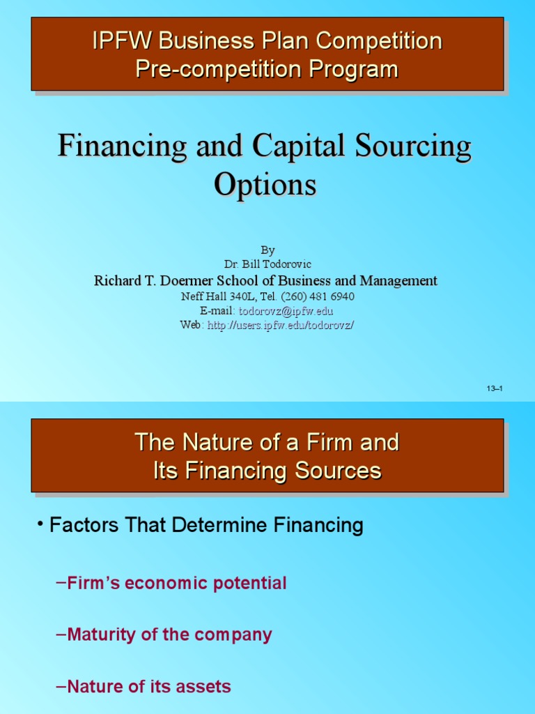 Capital Sourcing Strategies for Startups | PDF | Venture Capital ...