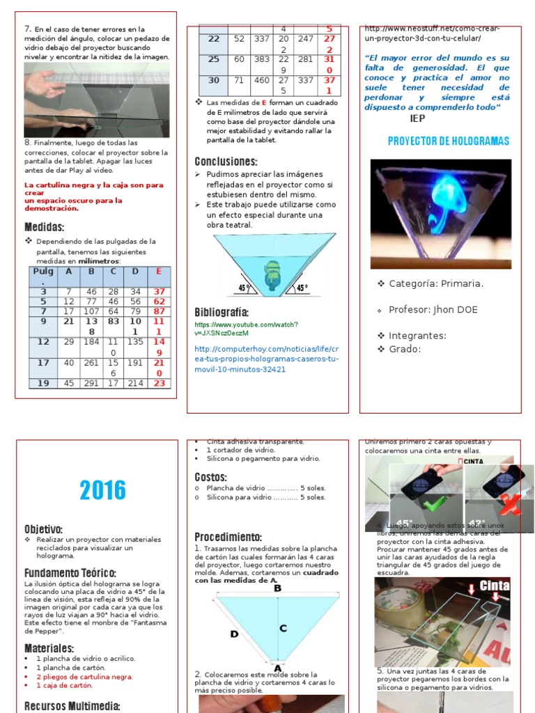Prisma Casero para Tablet | PDF | Holografía | Science
