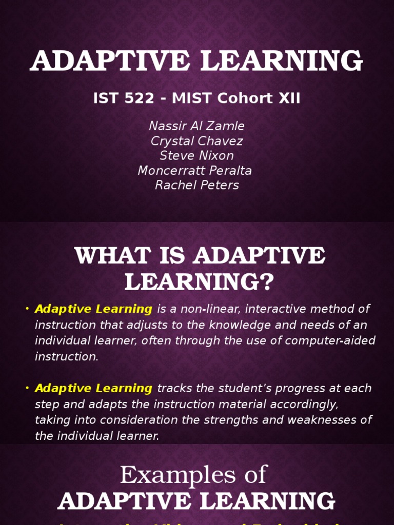 Understanding Adaptive Learning Techniques | PDF | Learning | Applied ...