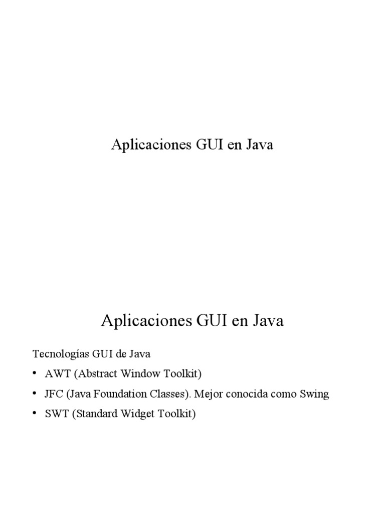 Manejo De Swing En Java Para Netbeans Pdf Java Lenguaje De Programación Interfaces
