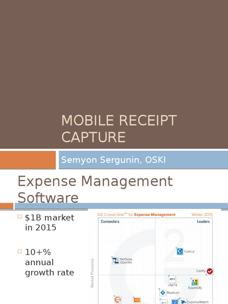 Mobile Receipt Capture | PDF