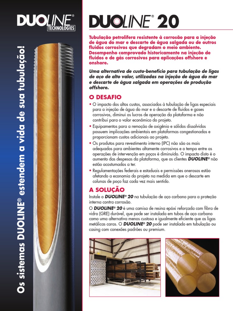 Tubos Duoline | PDF | Corrosão | Ciência de Materiais