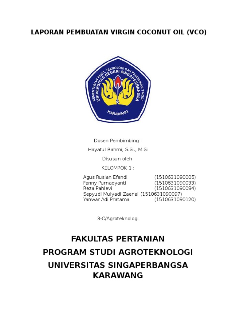 Laporan Pembuatan Vco | PDF