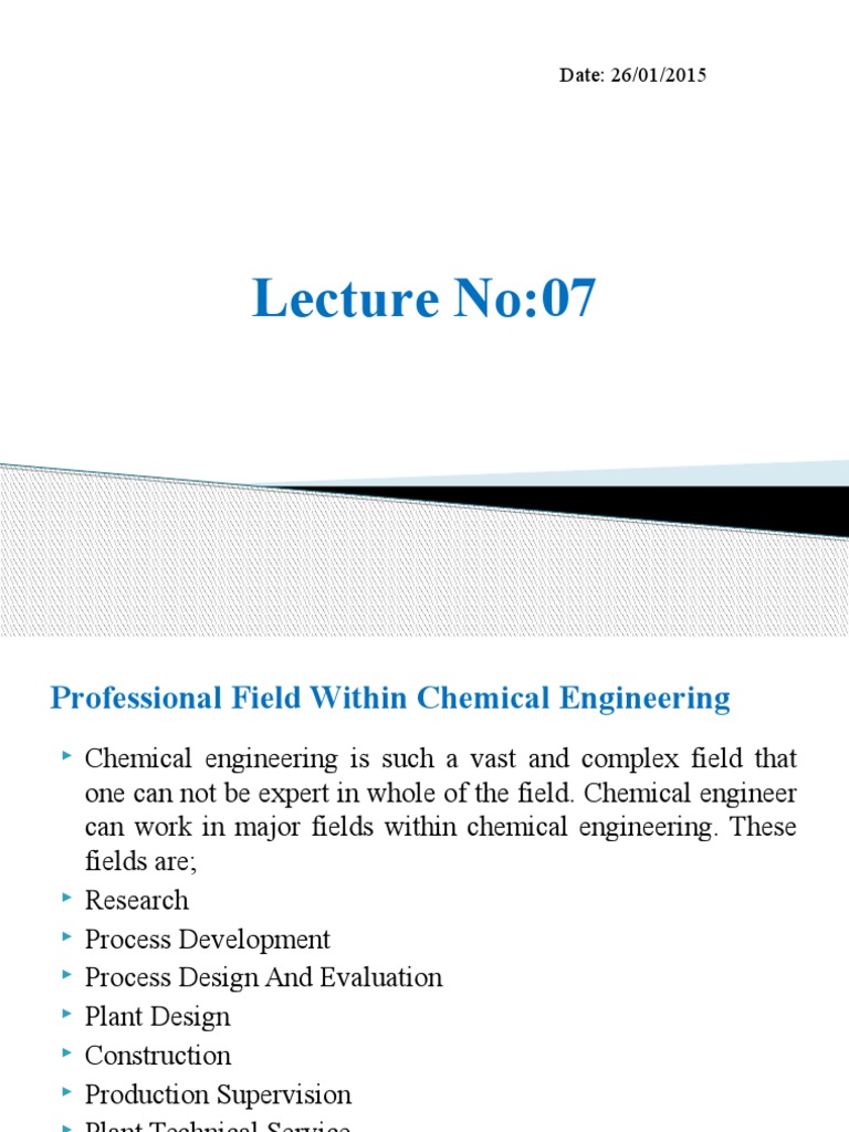 Lecture No.07 | PDF | Engineering | Chemical Engineering