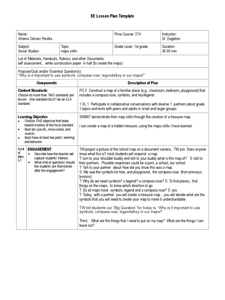 5e Lesson Plan Maps Pages | PDF | Lesson Plan | Educational Assessment