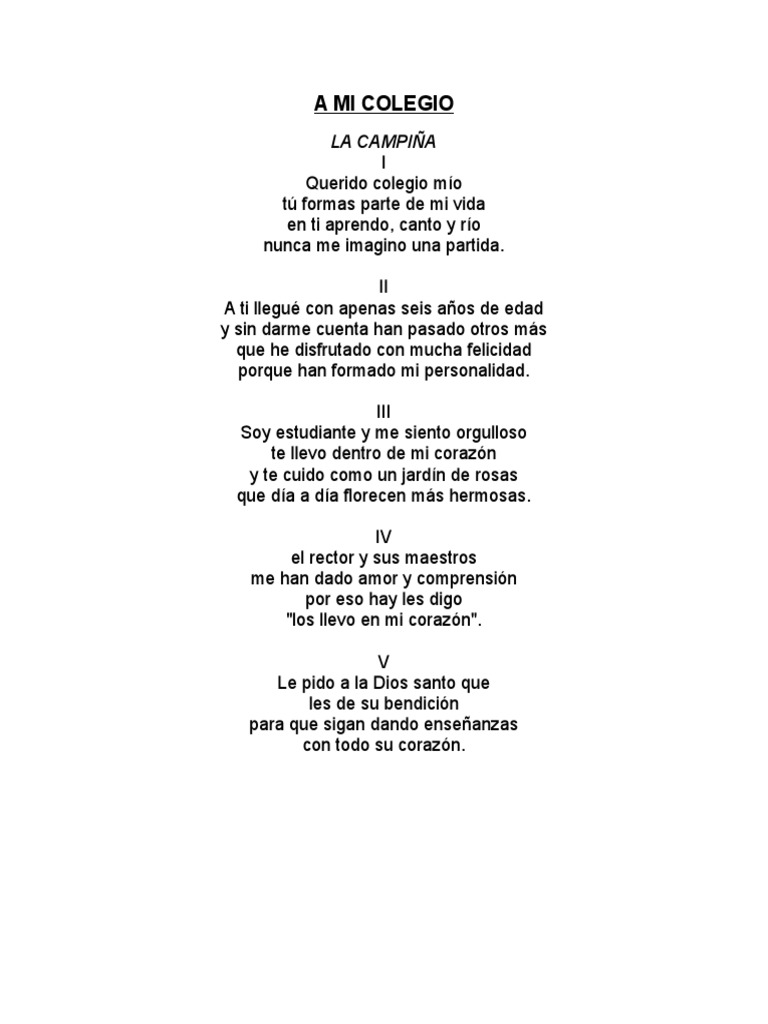 A Mi Colegio | PDF