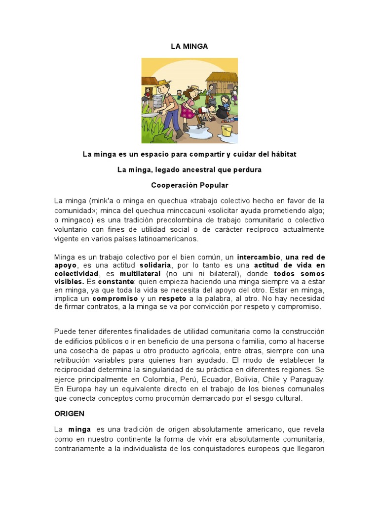 La Minga | PDF | Ciencias sociales