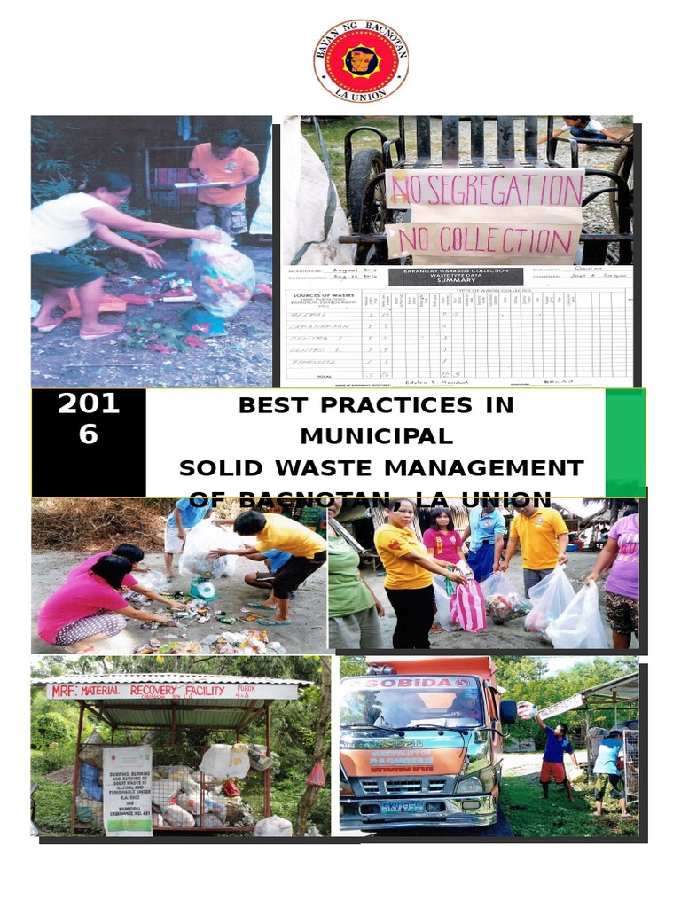 Documentation of SWM BMP 2016 | PDF | Waste Management | Municipal ...