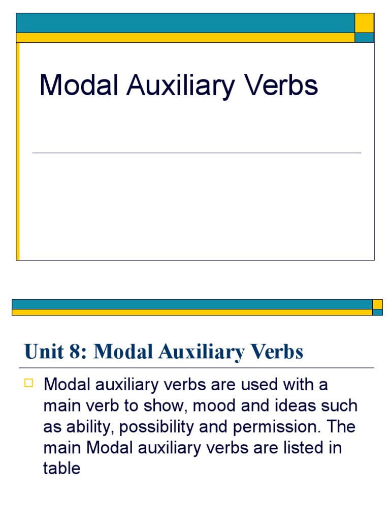 Modal Auxilaries | PDF | Rules | Semantics