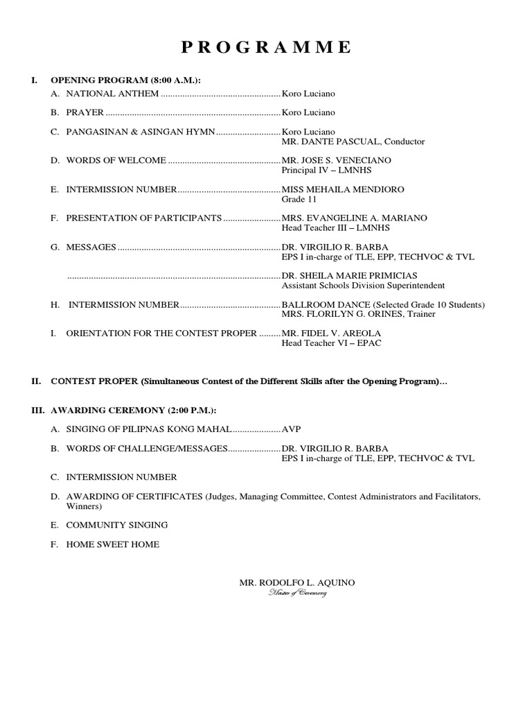 Programme For Training Pdf