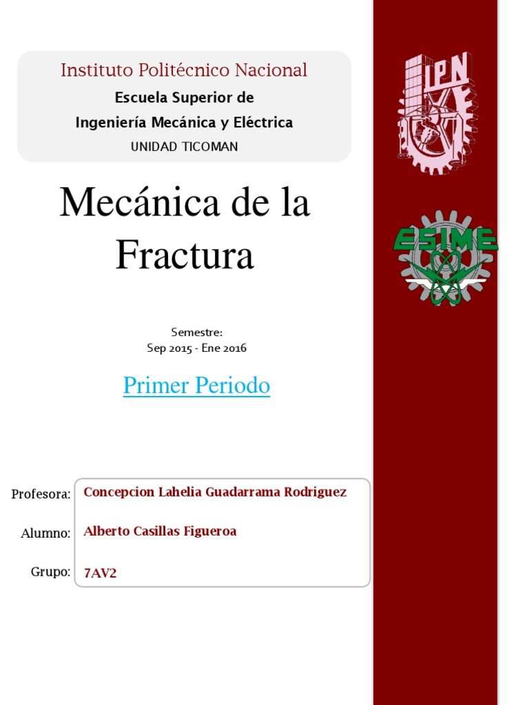 Mecanica de La Fractura Primer Periodo | PDF | Rendimiento (ingeniería ... Mecanica de La Fractura Primer Periodo | PDF | Rendimiento (ingeniería ...