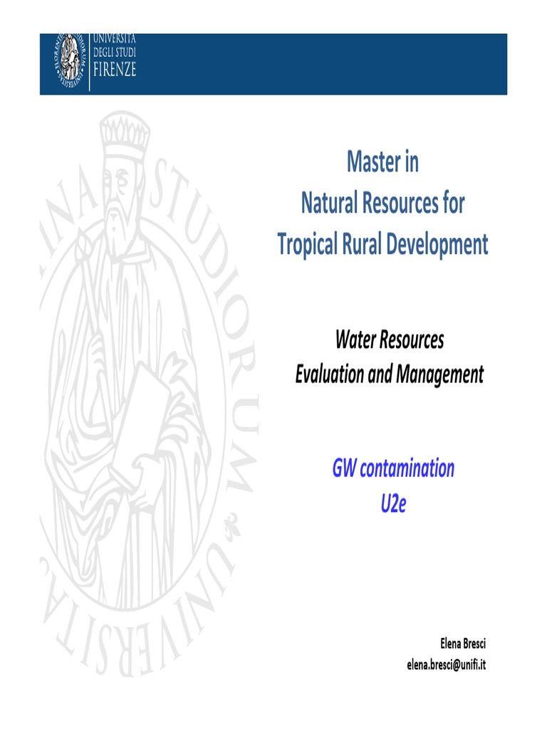 U2e GW Contamination WRME 2015-16 | PDF | Diffusion | Dispersion (Optics)