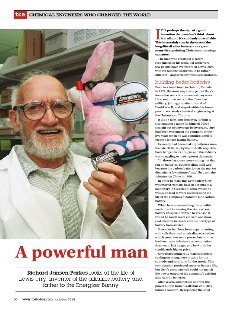 Lewis Urry | PDF | Galvanic Cells | Battery (Electricity)