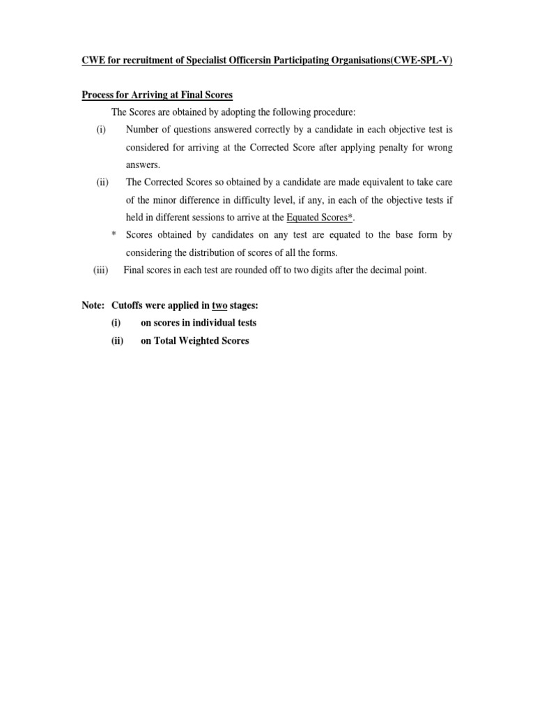 CWE For Recruitment of Specialist Officersin Participating Organisations (CWE-SPL-V) | PDF