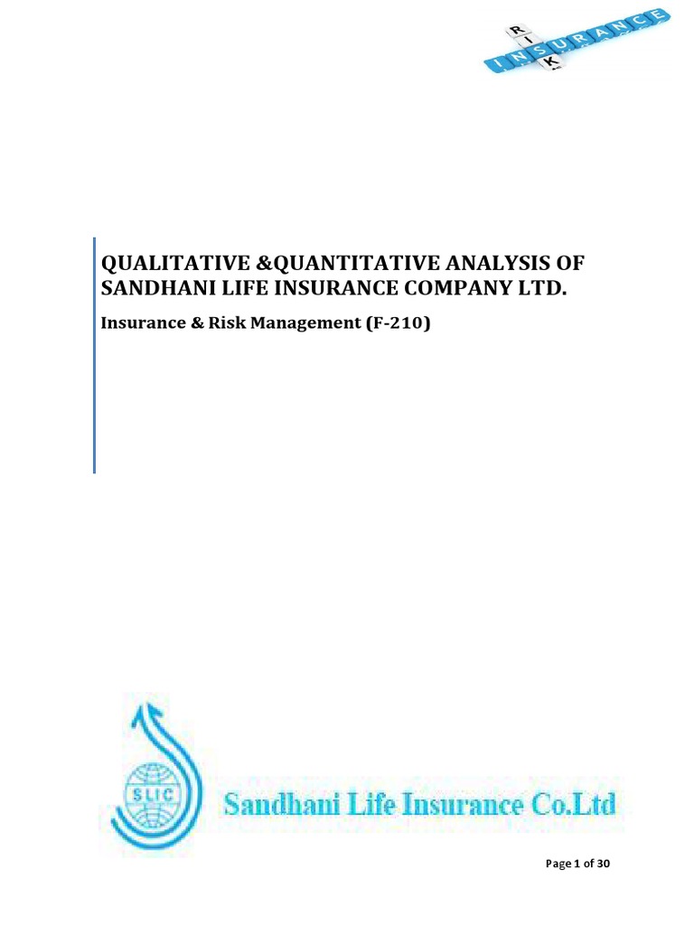 Ratio Analysis and Qualitative Analysis of Sandhani Life Insurance Ltd ...