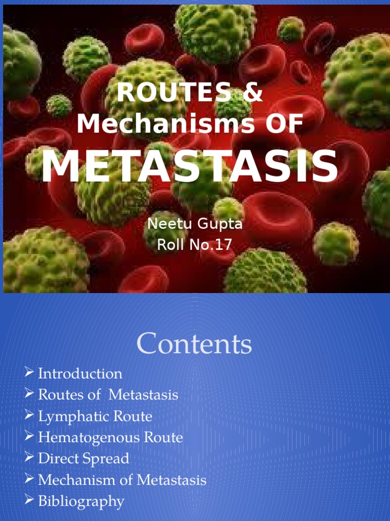 Routes of Tumor Metastasis Explained | PDF | Metastasis | Lymphatic System