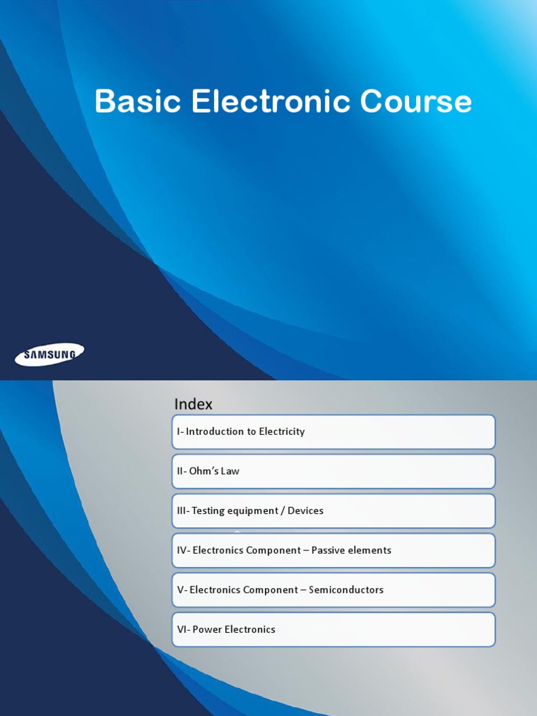 Basic Electronics Course Overview | PDF | Bipolar Junction Transistor ...