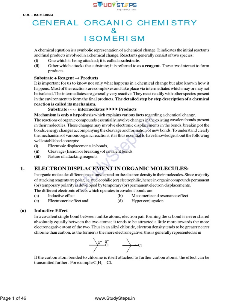 GOC and Isomerism Explained | PDF | Covalent Bond | Chemical Reactions
