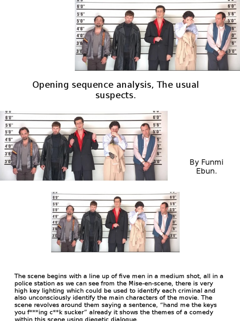 Analysis of Opening Scene in The Usual Suspects | PDF